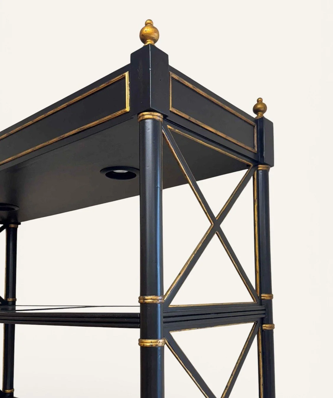 Encore Furniture Gallery-Sherrill Lighted Regency 5-Tier Etagere