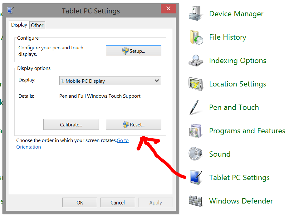 Quick fix for lost swipe gestures — Surface Pro Artist