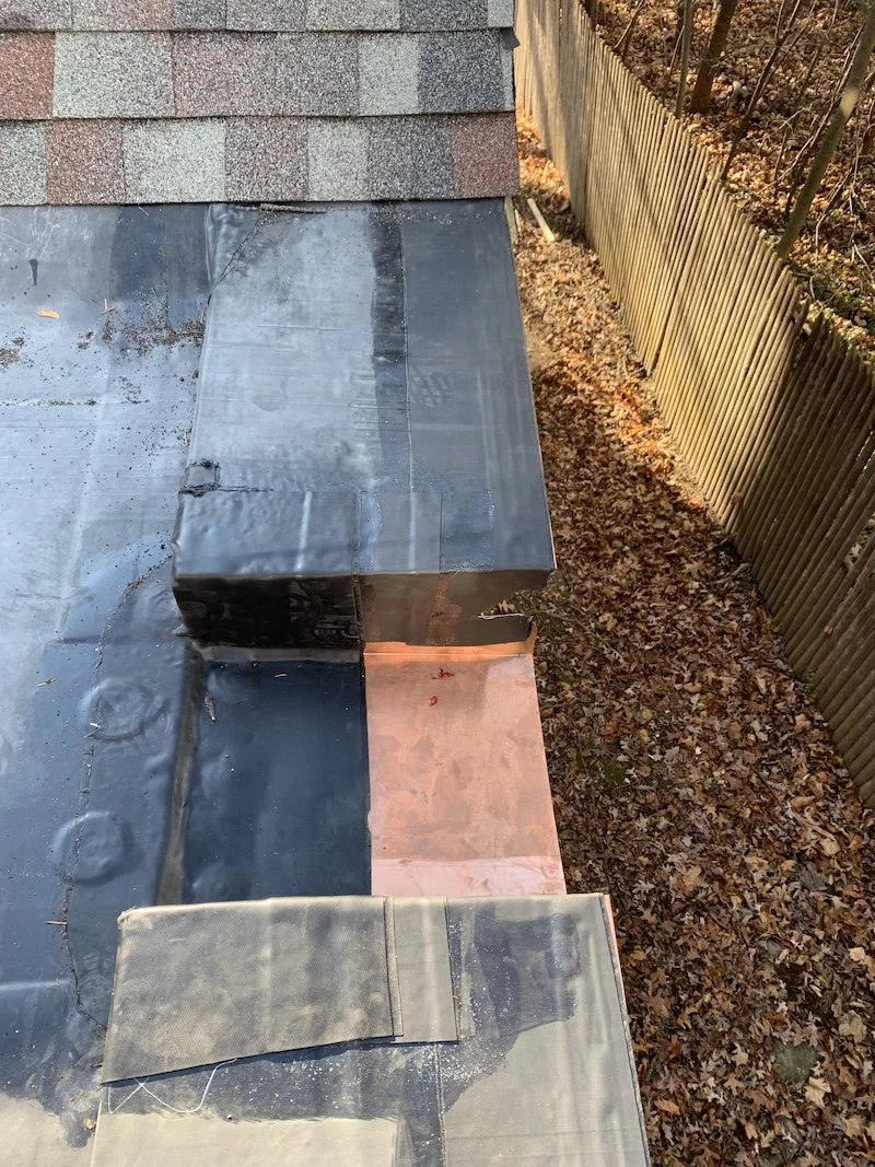 Copper Scupper & EPDM Roofing Installation for Ann Arbor Home