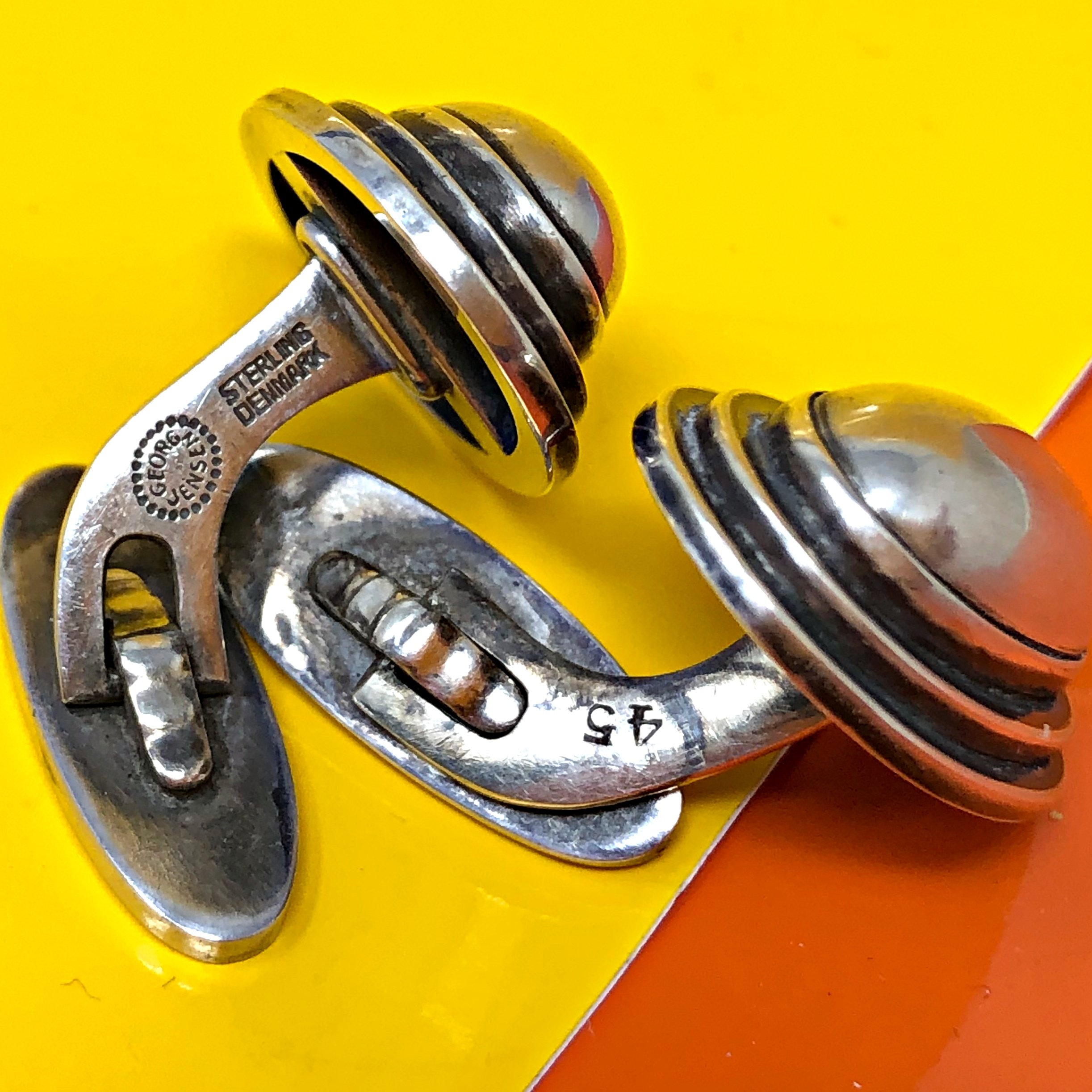 Vintage Georg Jensen Cufflinks # 45, Sterling Silver, Design Harald ...