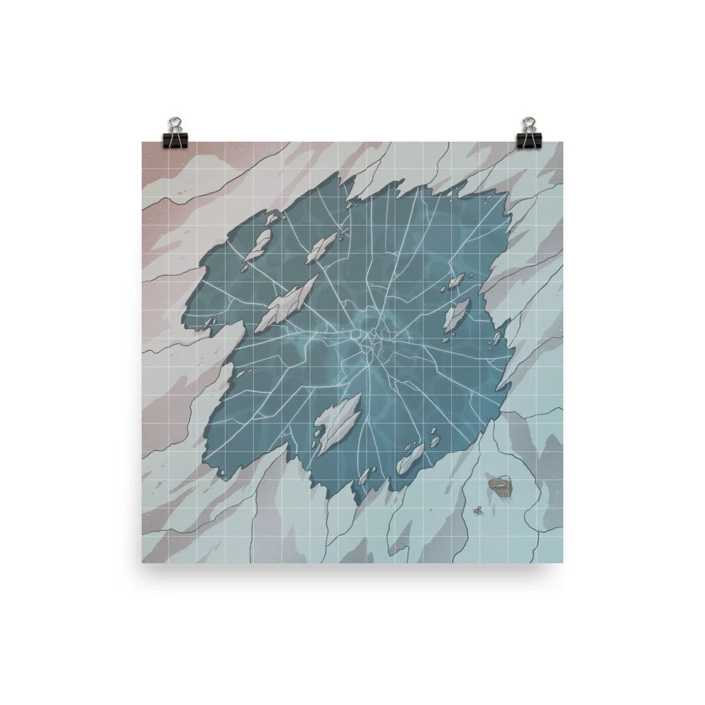 Frozen Lake - Battle Map — Who Else Elliott