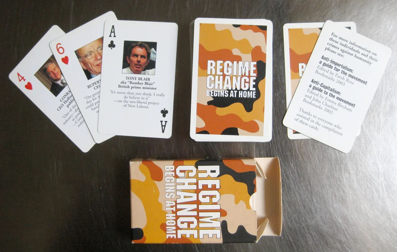 Iraq war alternative regime change playing cards — paperposts