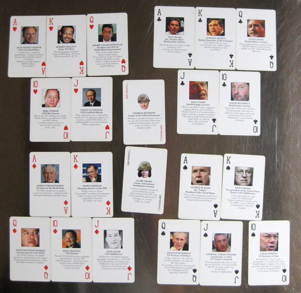 Iraq war alternative regime change playing cards — paperposts
