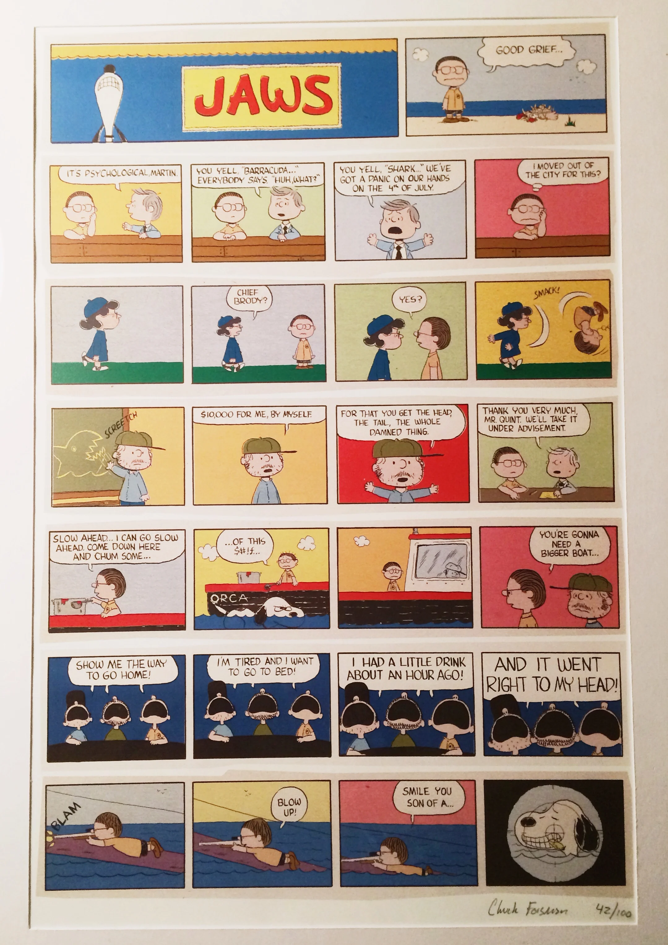 Jaws X Peanuts mashup — paperposts