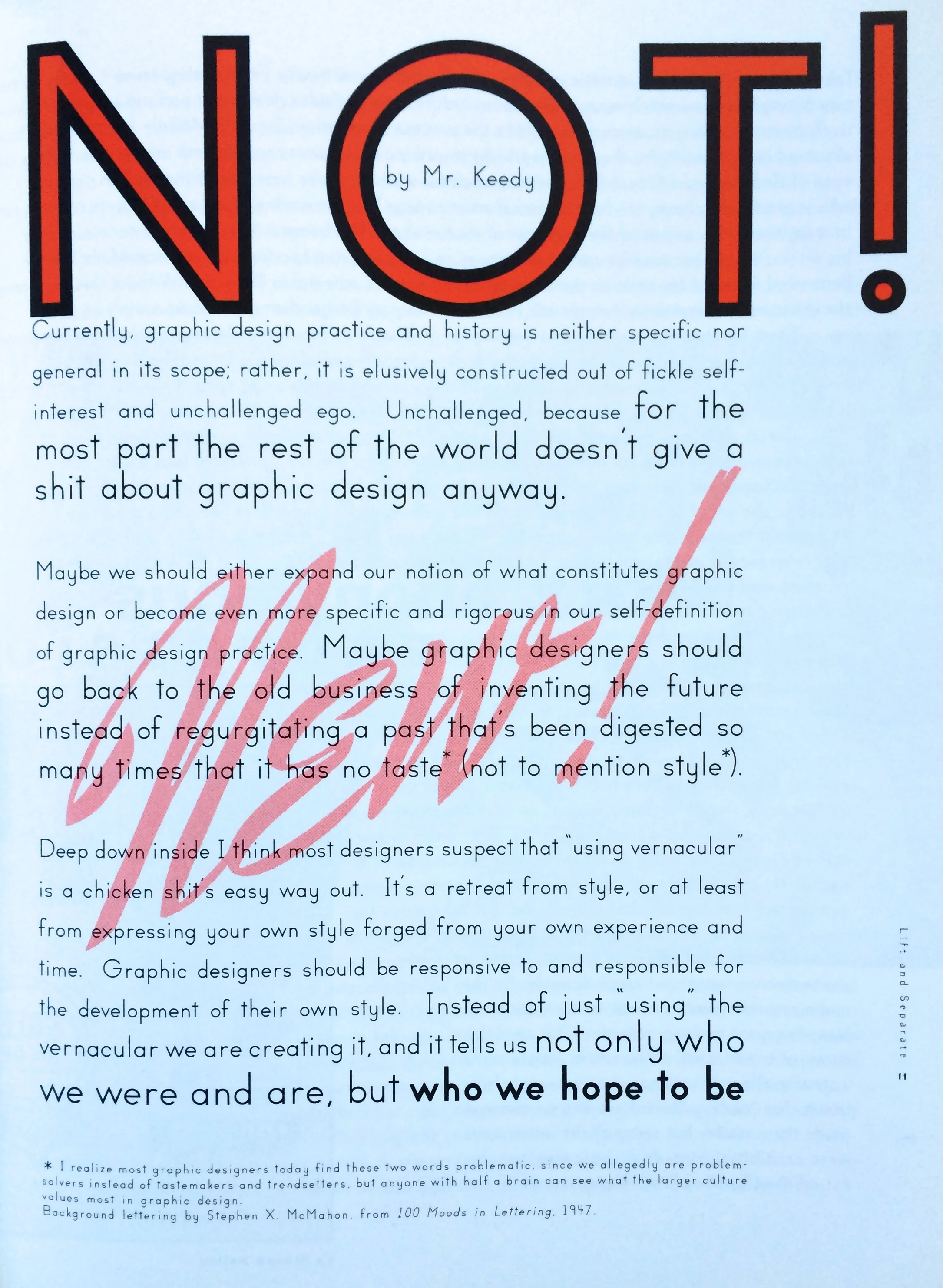 Lift and Separate - a graphic design journal — paperposts