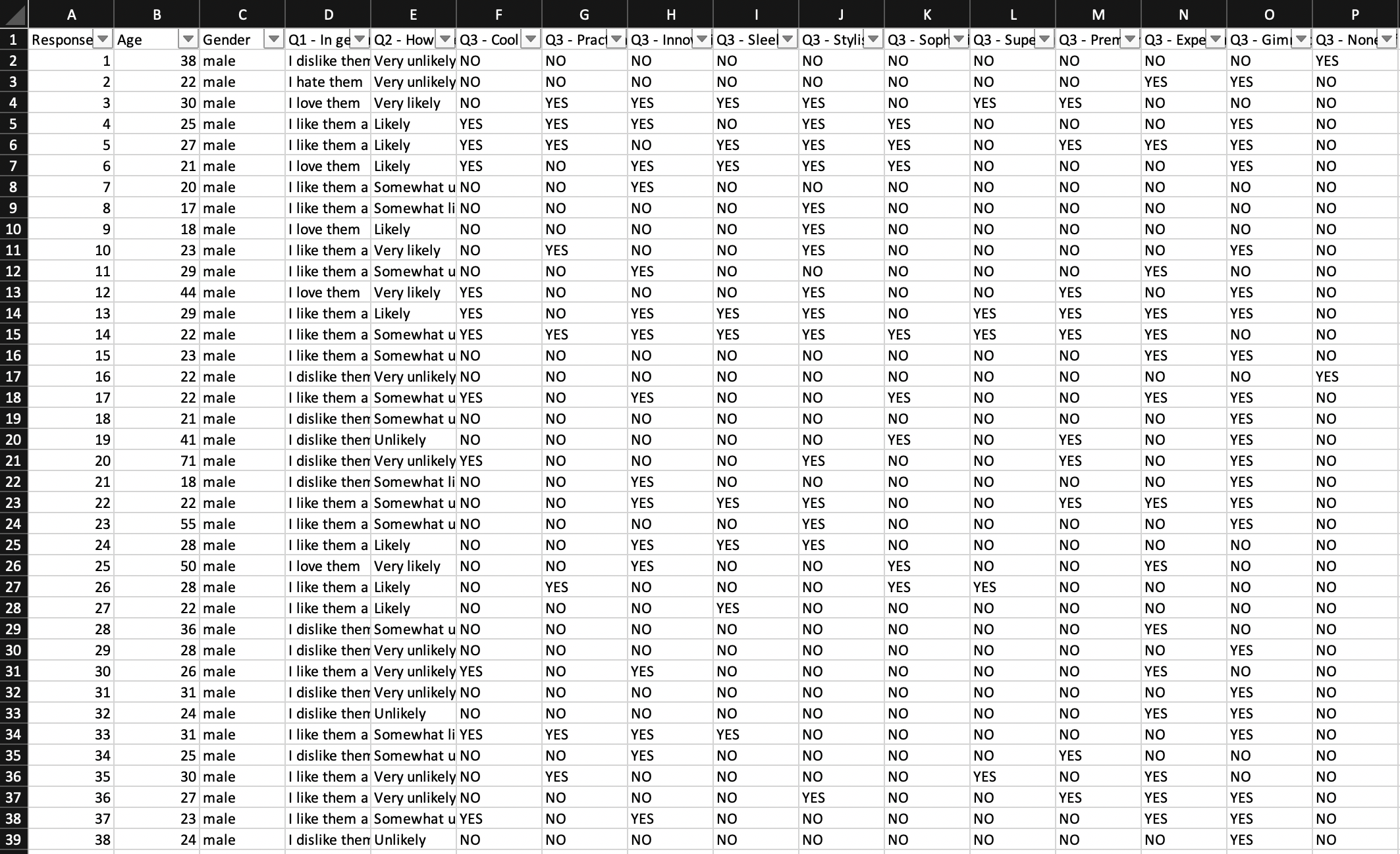 Excel split cells crosstab - toneskja