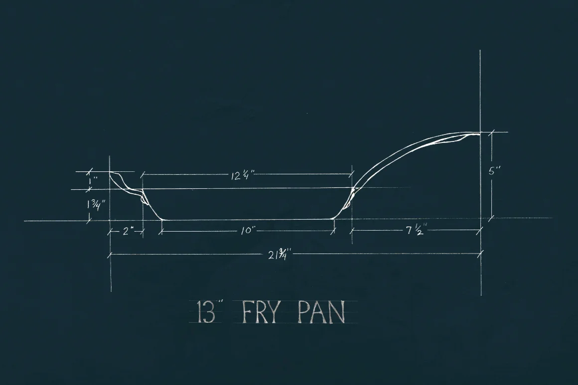 Blu Skillet Ironware 13 Fry Pan