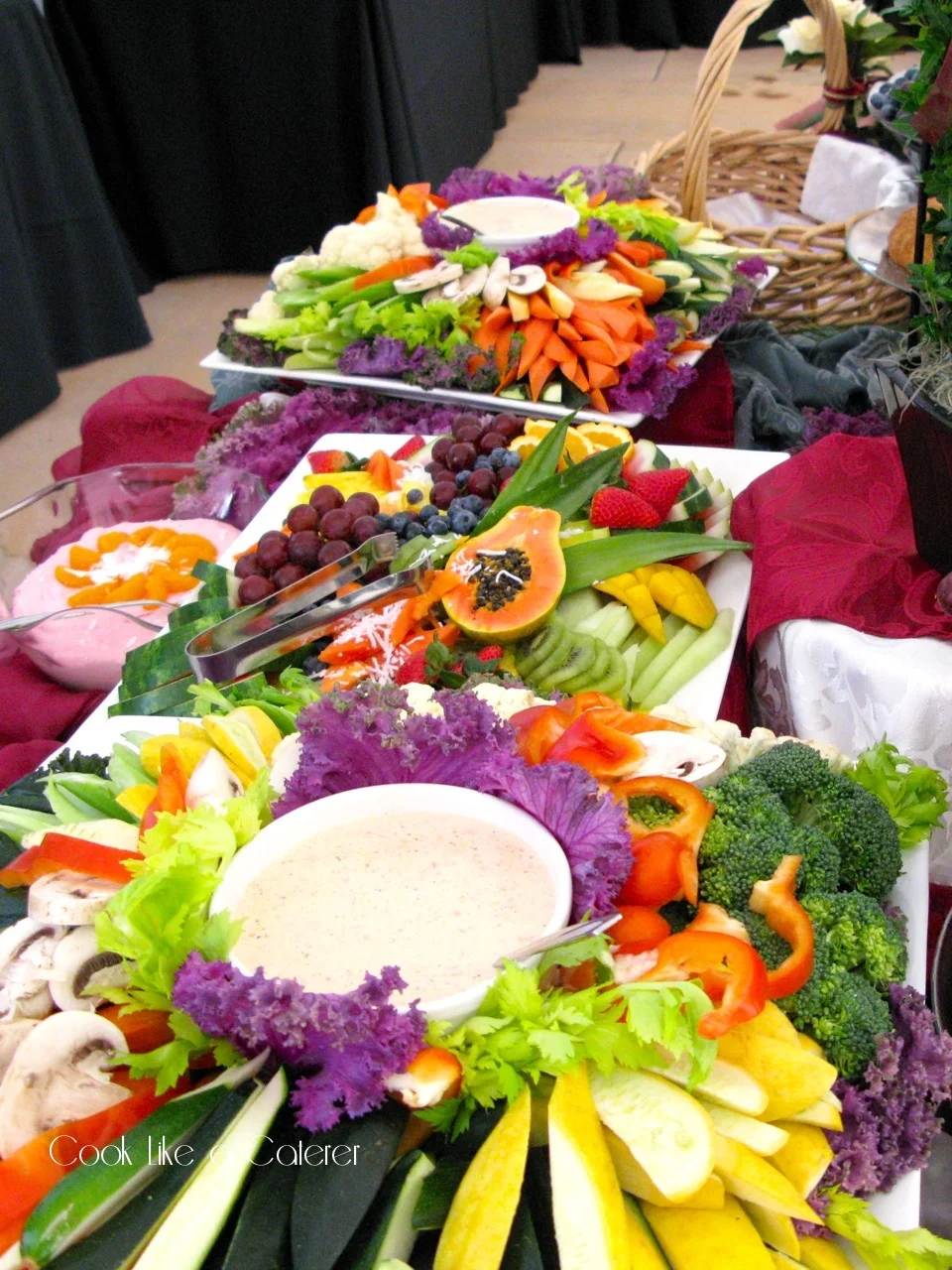 How to make a Vegetable Tray with Spinach Dip — Cook Like a Caterer