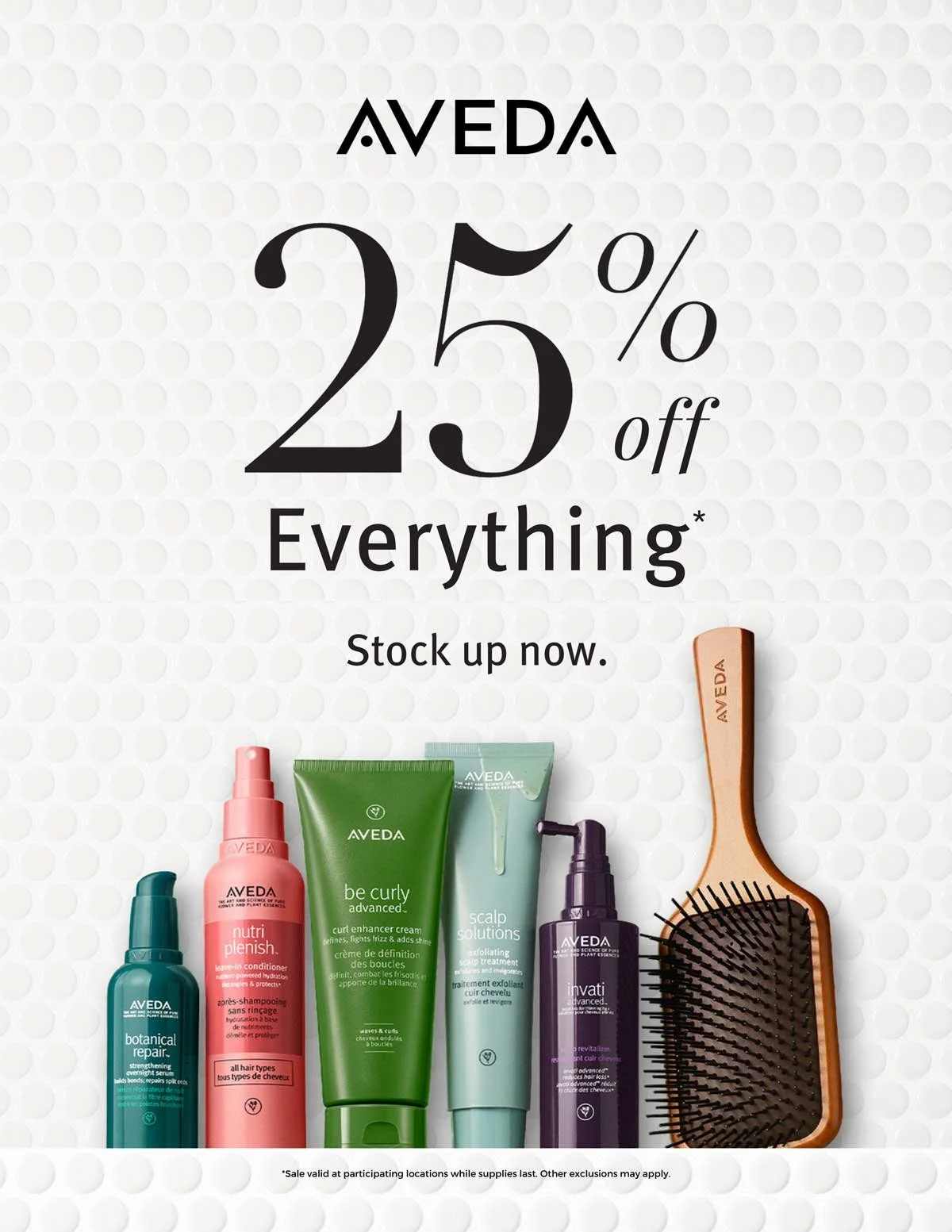 AVEDA 25% Off Everything Sale! — Brown Aveda Institute