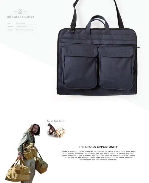 THE LOST EXPLORER | Traveler Bag — BRENT RADEWALD