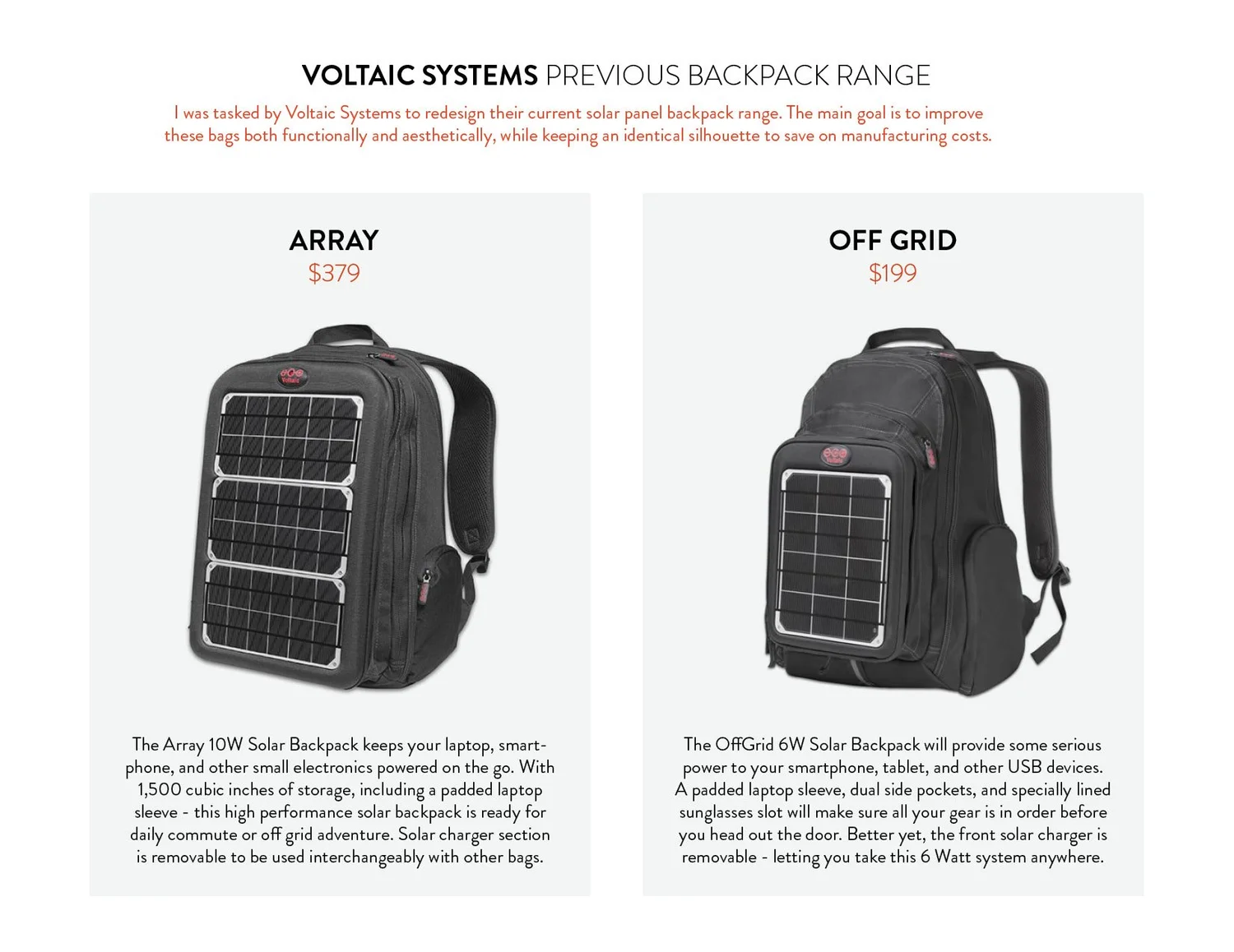 VOLTAIC SYSTEMS | Solar Backpacks — BRENT RADEWALD