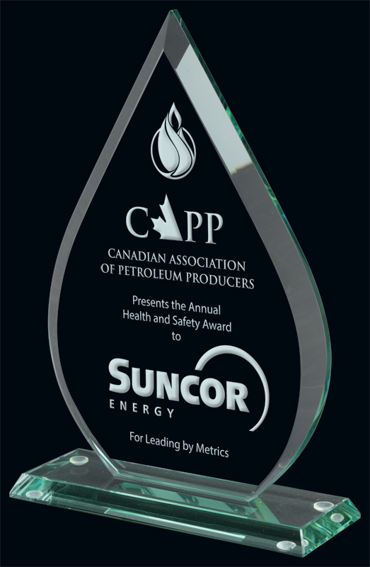 NEW! Tear Drop Glass Award (Includes Engraving) — Trophy Gallery Canada ...