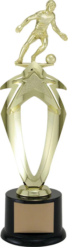 Mega Star Male Soccer Trophy 12.5" (Includes Engraving) — Trophy ...