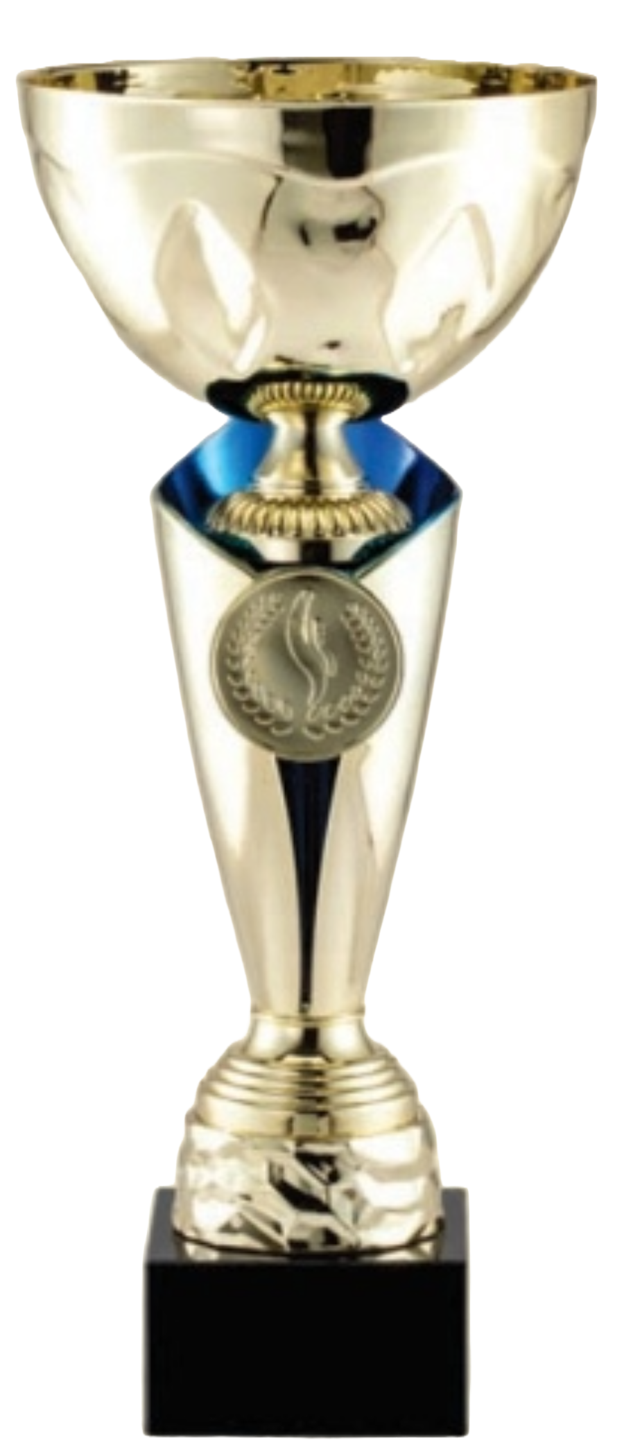 Gold and Blue Disc Insert Metal Cup - 2 Sizes (Includes Engraving ...