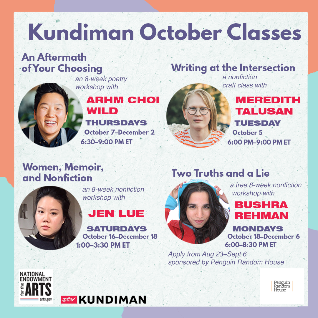 October Online Classes with Kundiman — Kundiman