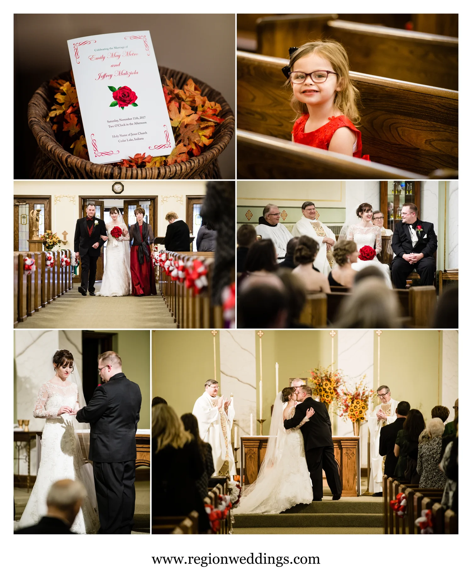 Fall Wedding At Holy Name Catholic Church