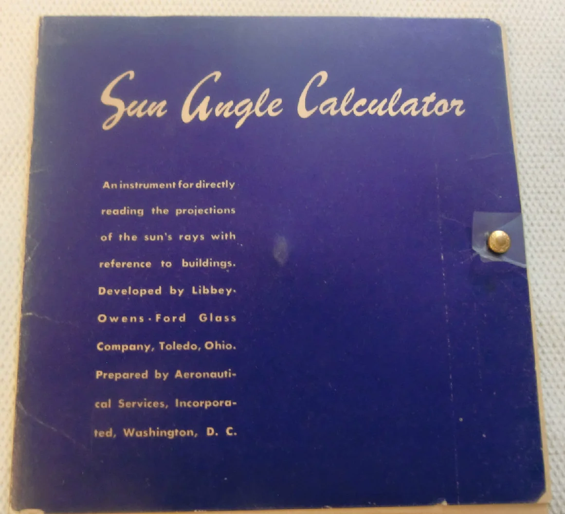 Tools: Libbey-Owens-Ford's Sun Angle Calculator — Solar House History