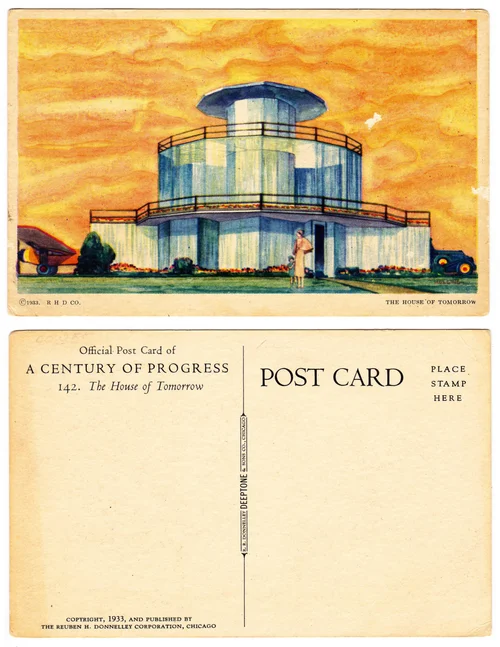 The House of Tomorrow Postcard — Solar House History