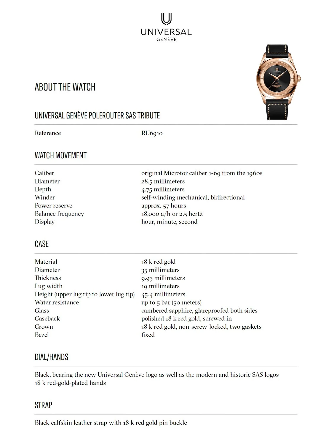 Introducing: Universal Genève Polerouter SAS Tribute Timepieces — WATCH ...