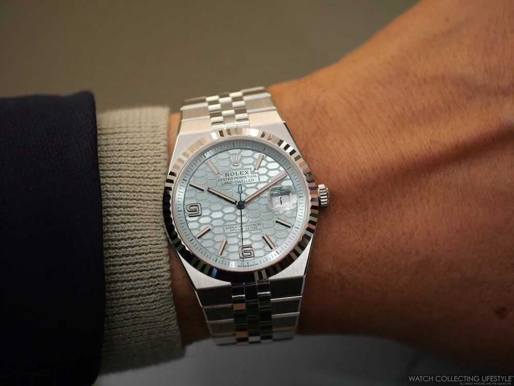 W&W 2025: Hands-on Review Rolex Land-Dweller Platinum Ice-Blue ref ...