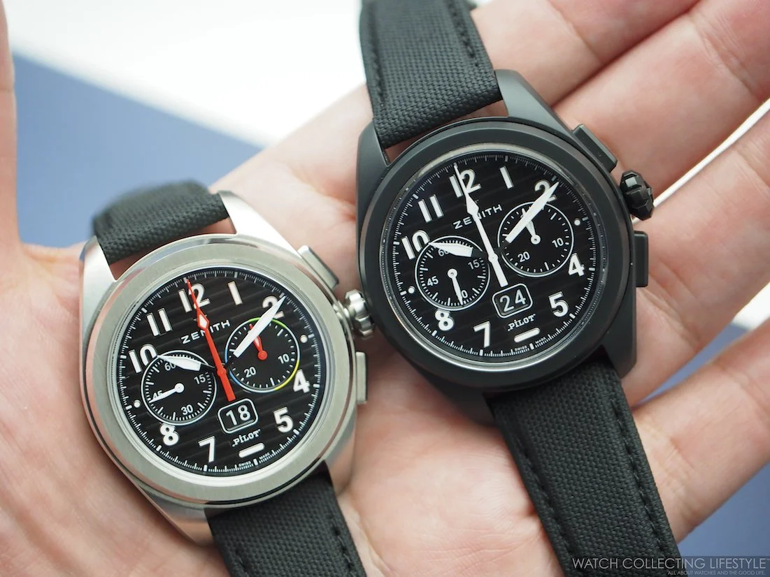 Insider: Zenith Pilot Big Date Flyback Black Ceramic and Pilot Big Date ...