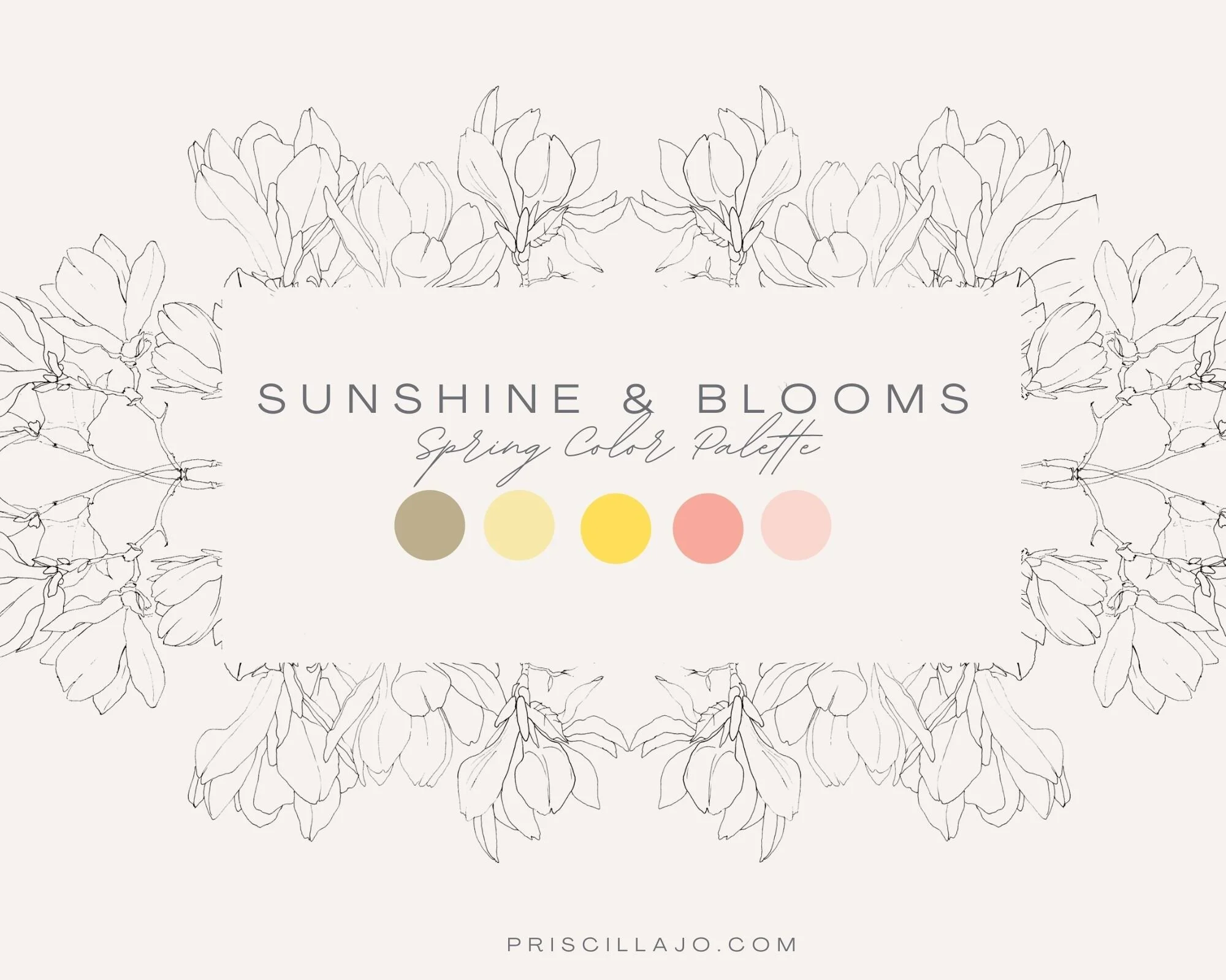 Color Palette - Spring Yellow and Pink — Priscilla Jo