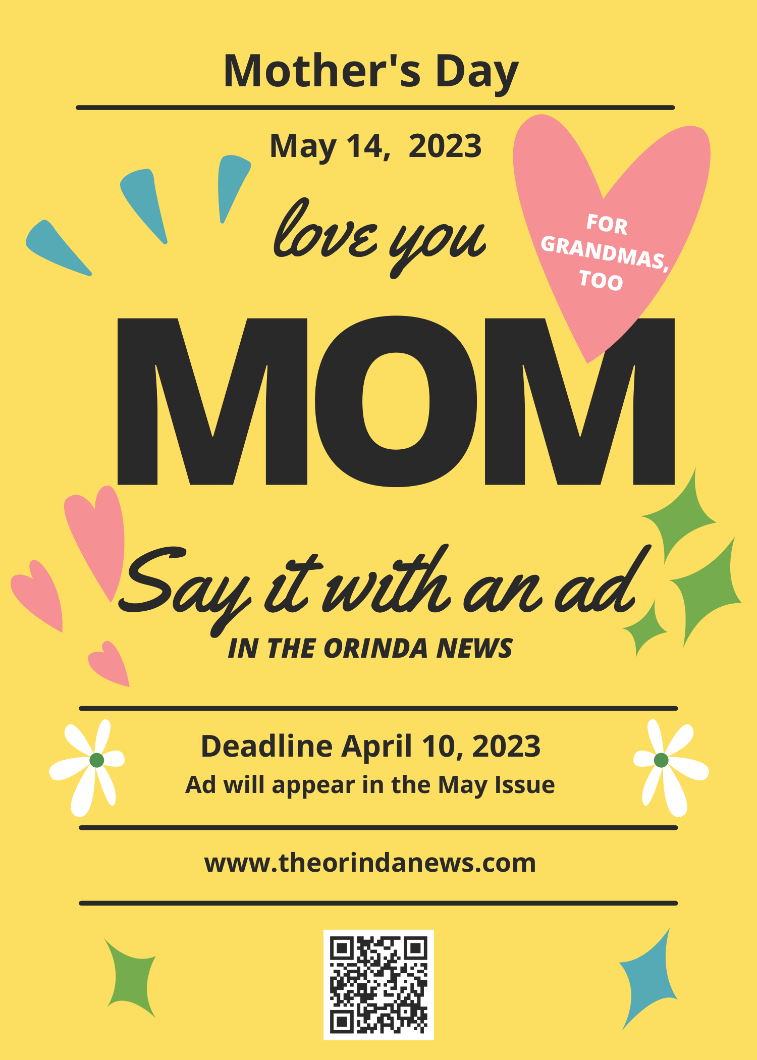 Mother's Day Ad — The Orinda Association