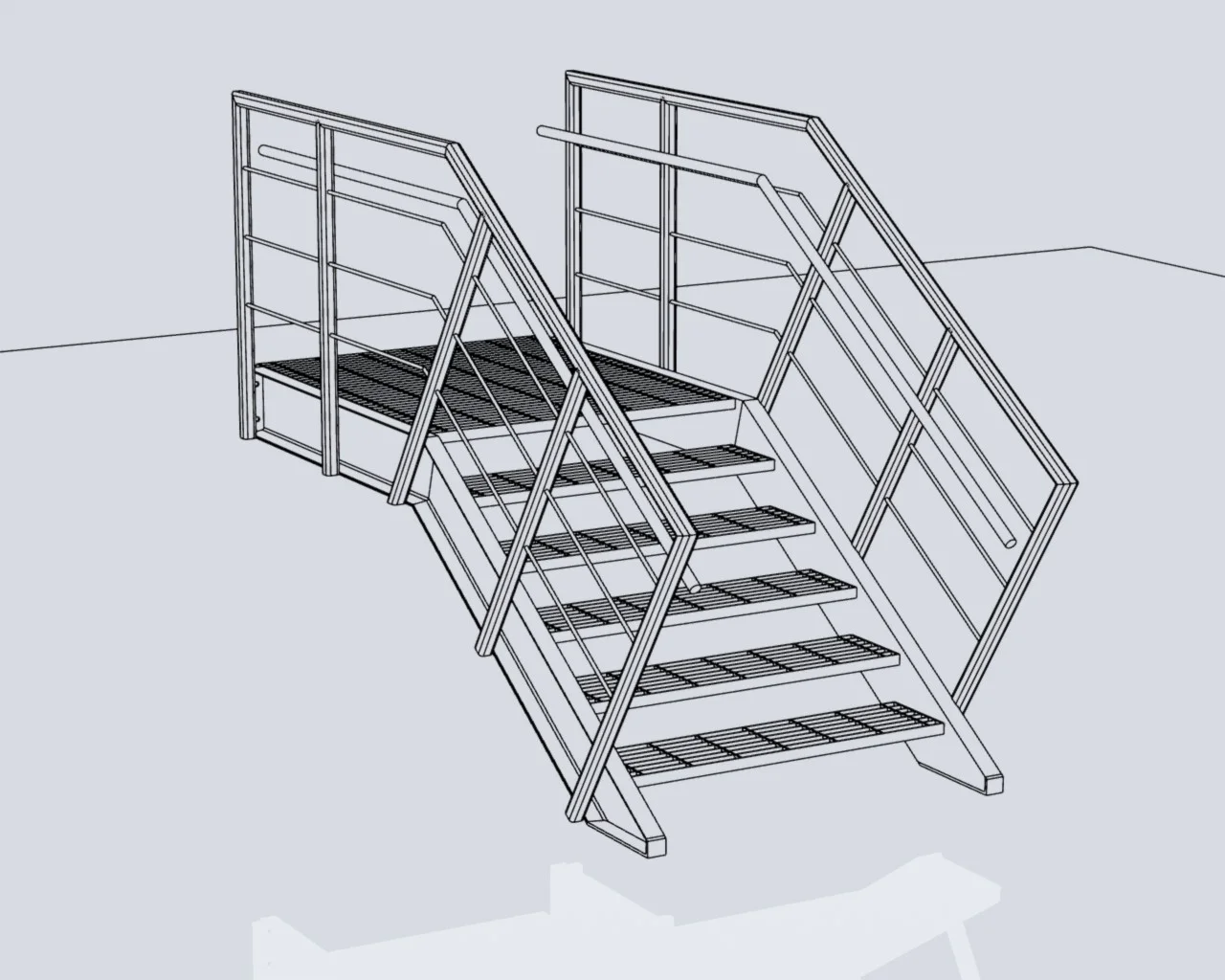 Exterior Residential Stair — Punchclock Metalworks