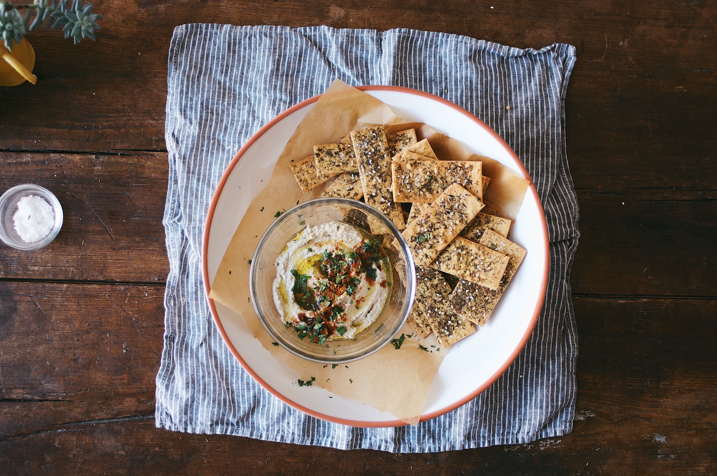 za'atar spiced chickpea crackers w/ maldon sea salt — dolly and oatmeal