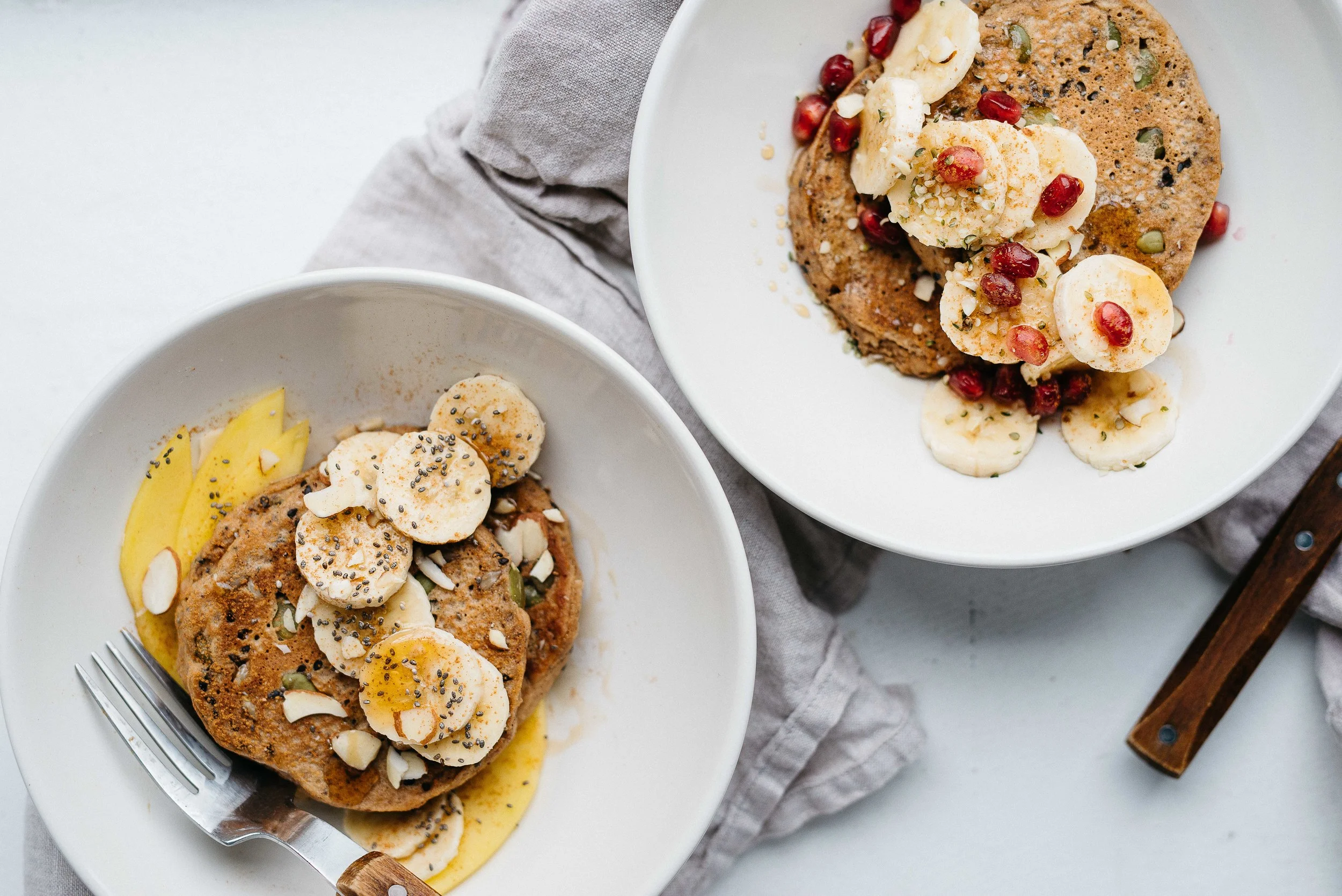 super seed power pancakes (gf + v) — dolly and oatmeal