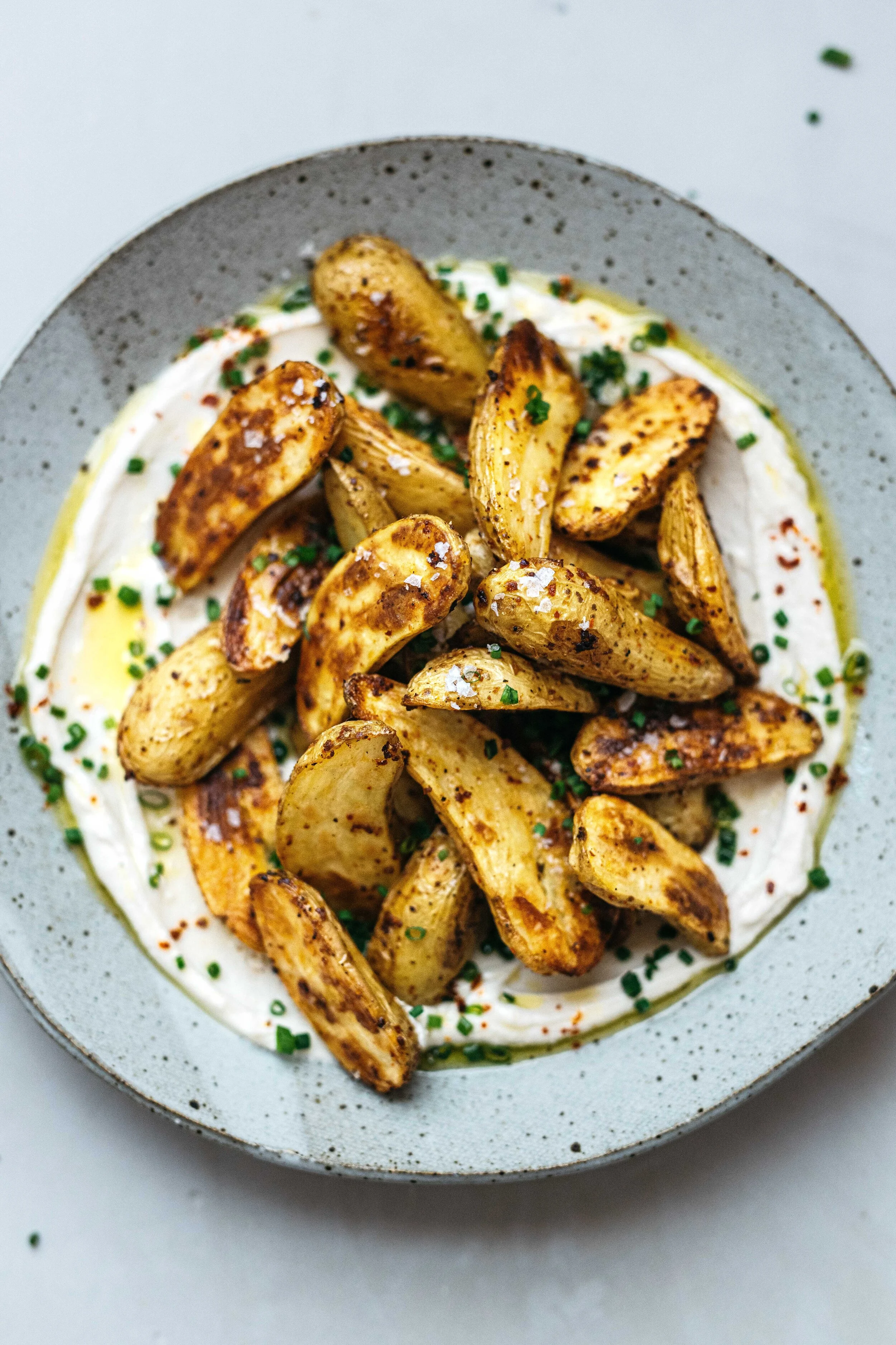 ALEPPO PEPPER POTATO SALAD W/ GARLICKY VEGAN LABNEH — dolly and oatmeal