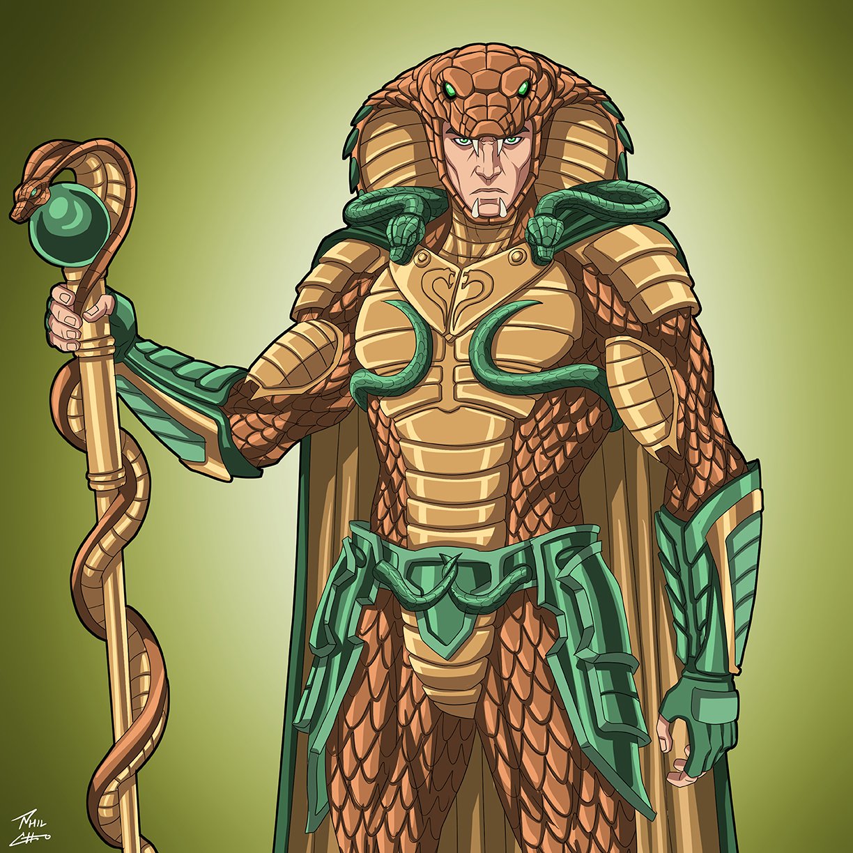 Serpentor (Earth-27) commission — Phil Cho