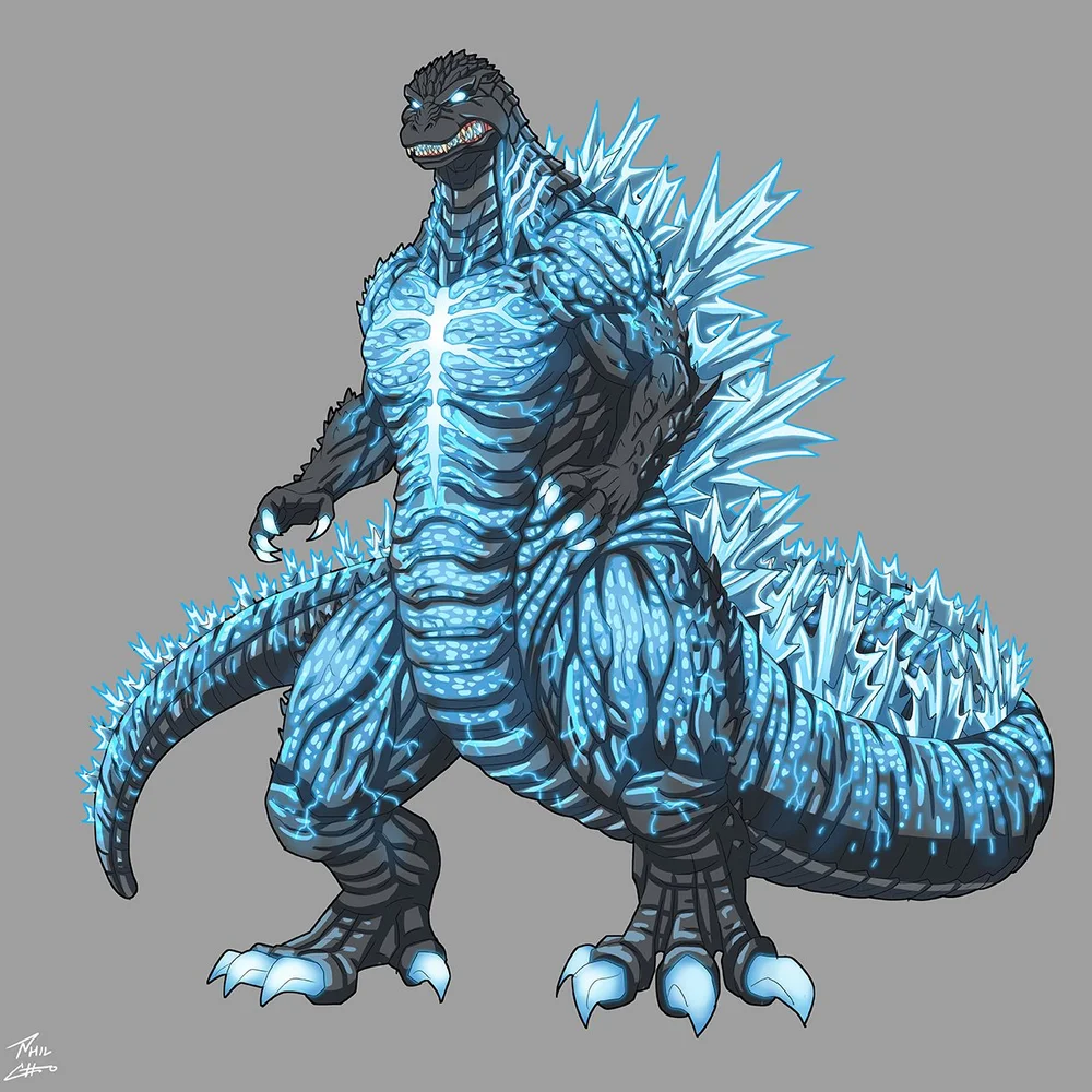Burning Blue Godzilla — Phil Cho