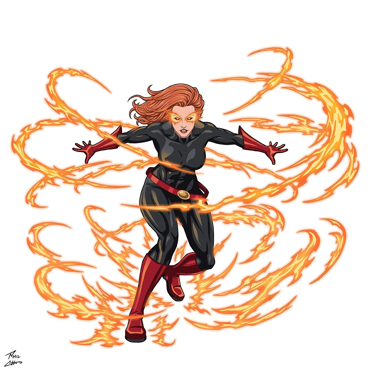 Hot Stuff (DC/Marvel Amalgam) commission — Phil Cho