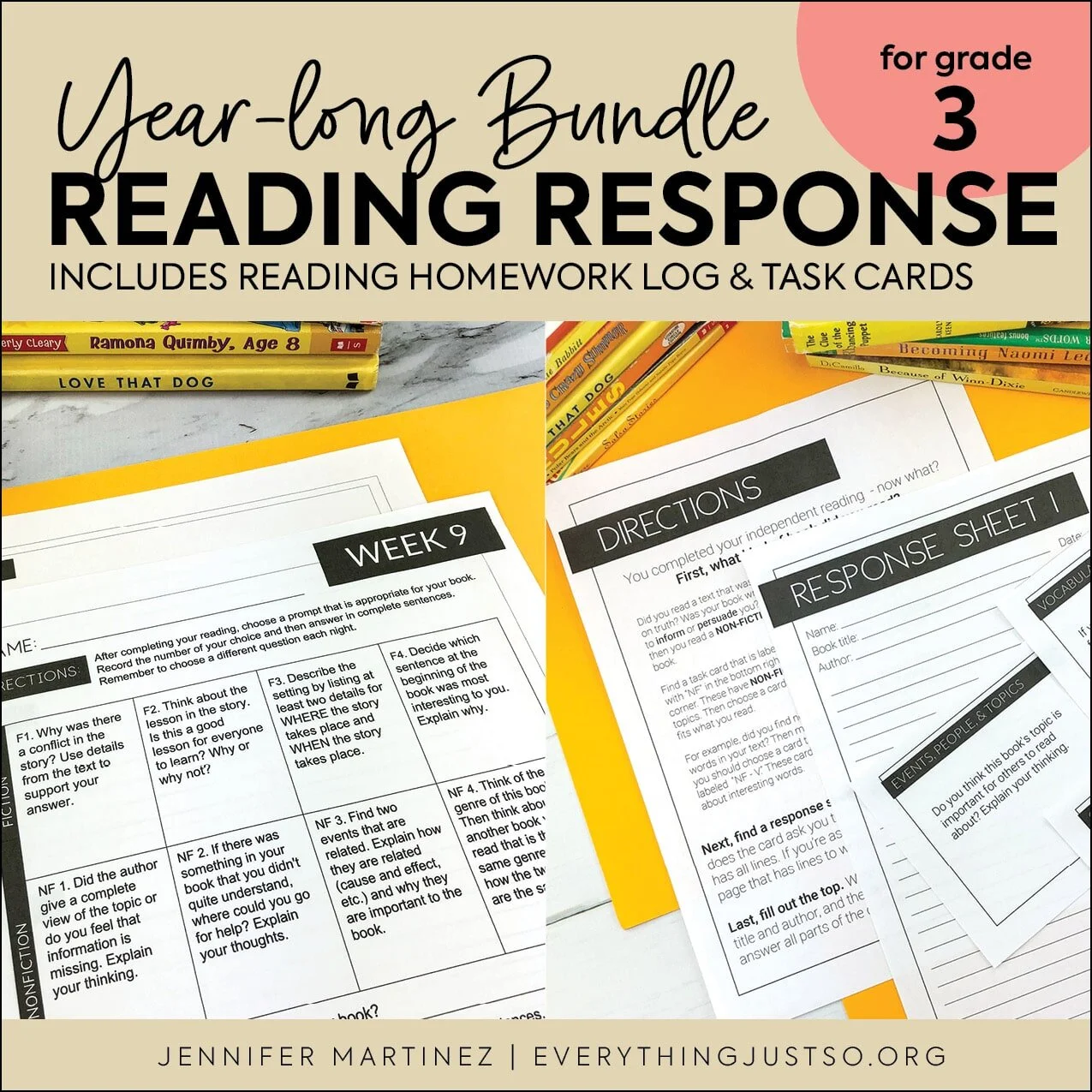 3rd Grade Reading Response Worksheet