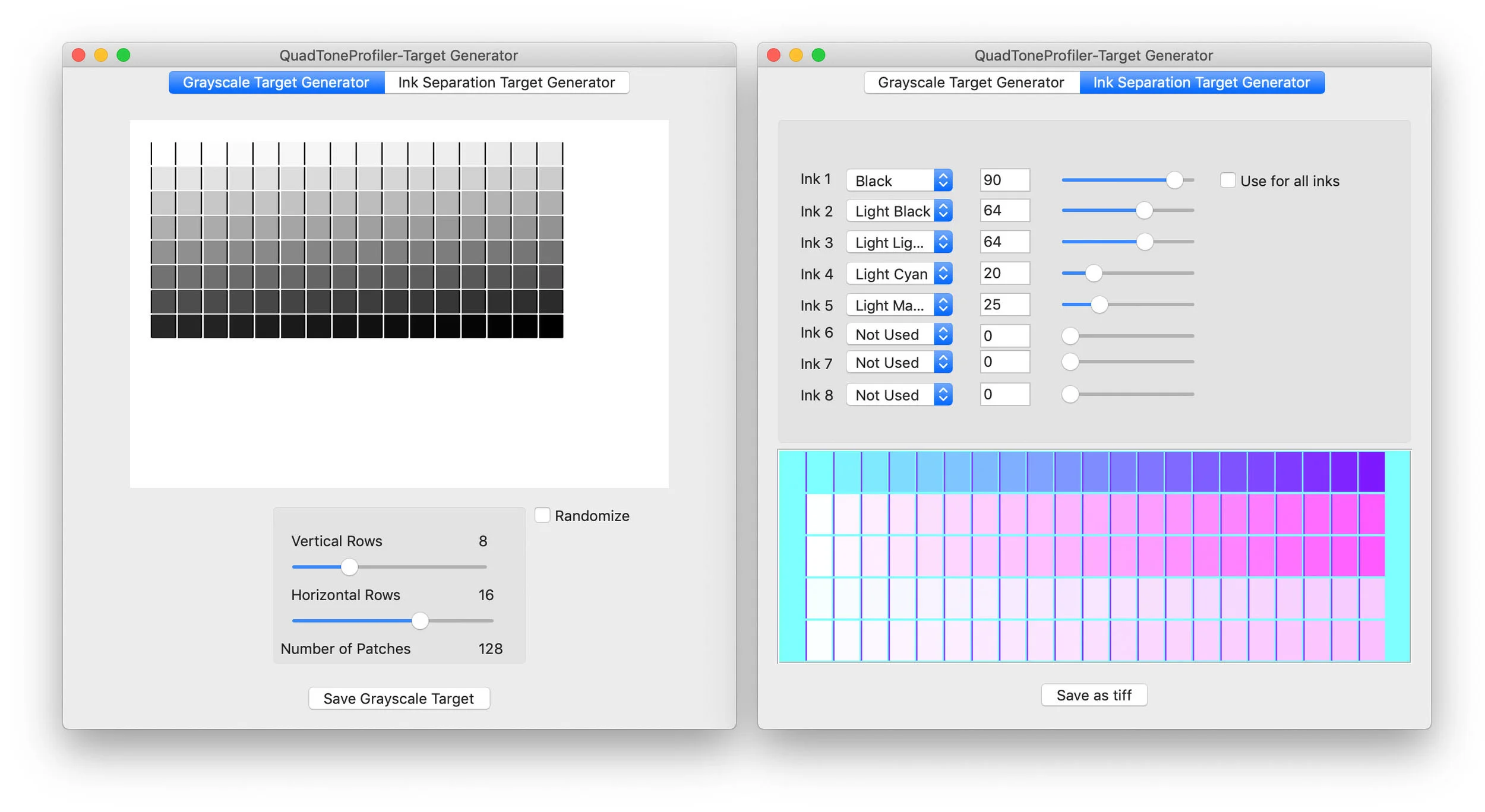 QuadToneProfiler-Target Generator — Black and White Mastery