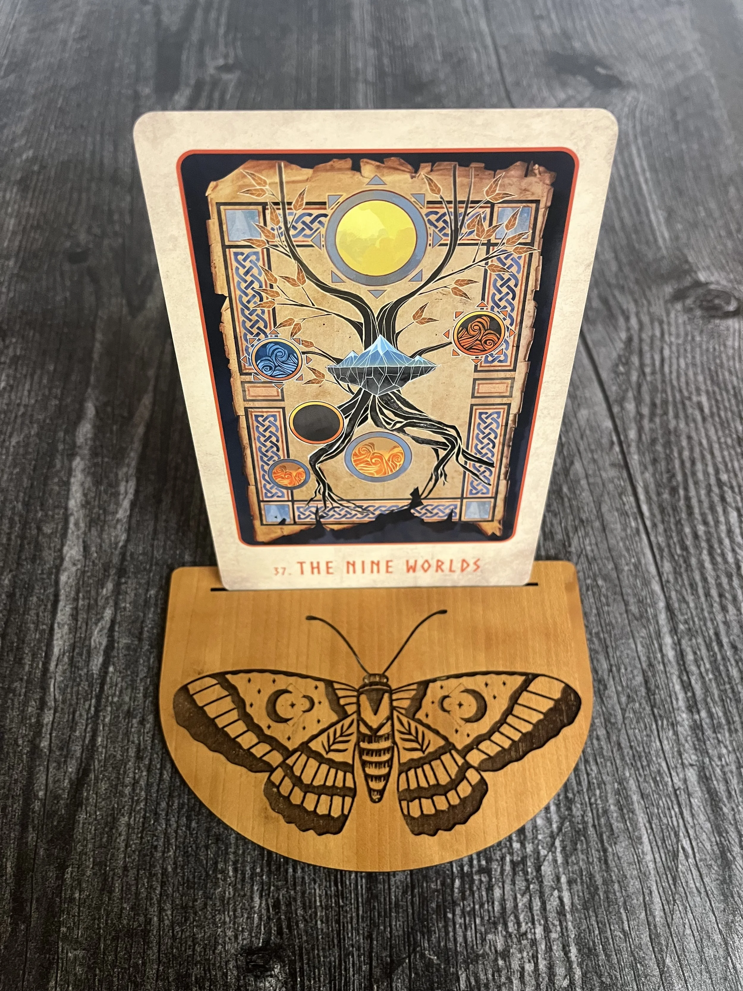 Lunar Moth Oracle + Tarot Card Stand — SHIELDMAIDEN'S SANCTUM