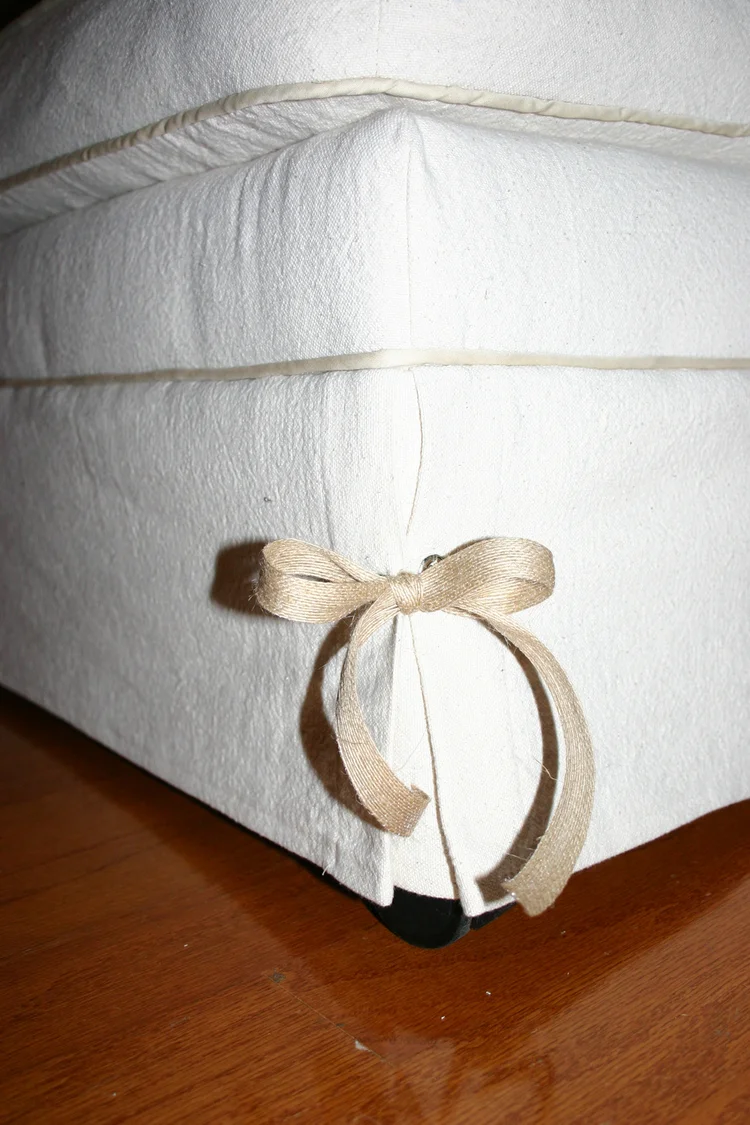 Drop Cloth Ottoman...before and after! — Beckwith's Treasures