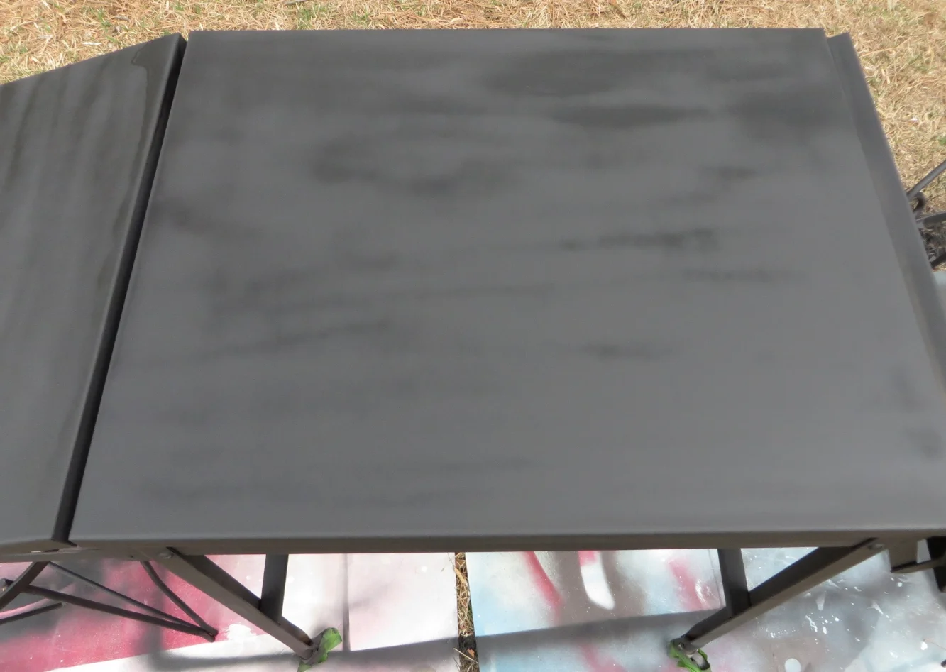 RUST? Not a problem! Old metal typewriter table repurposed ...