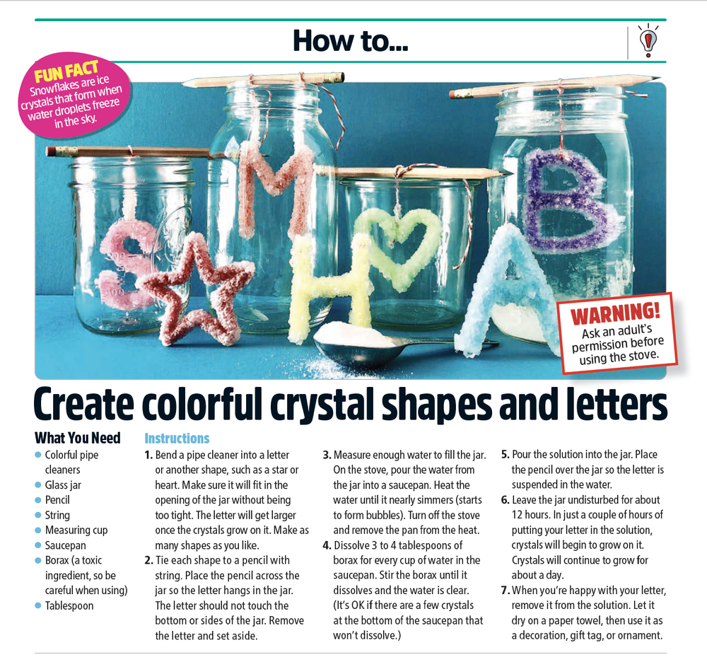 Fun on a Rainy Day: Homemade Crystal Letters! — super make it