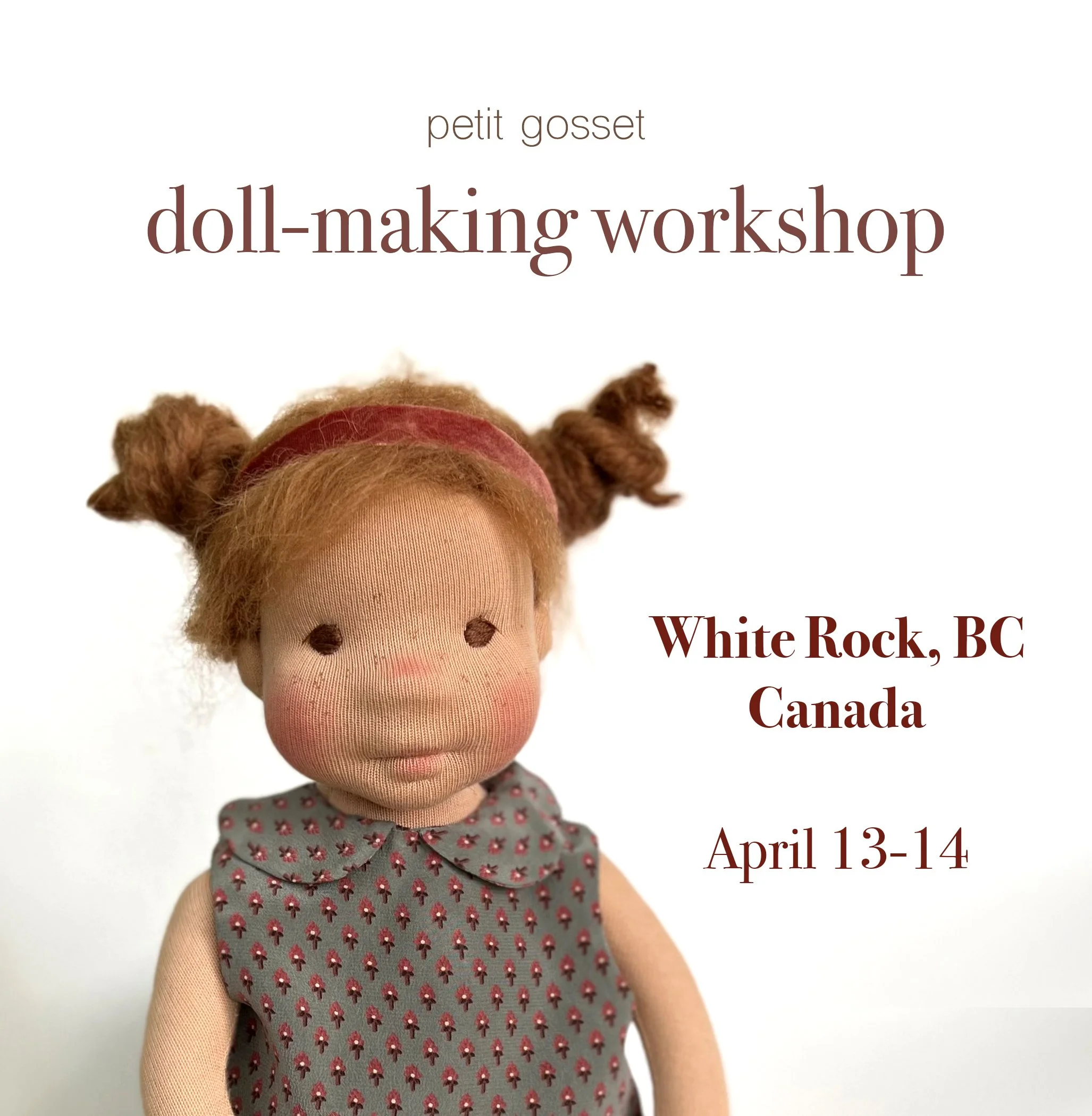 A 2-day doll-making workshop in Zandpol, Holland, on October 21-22 ...