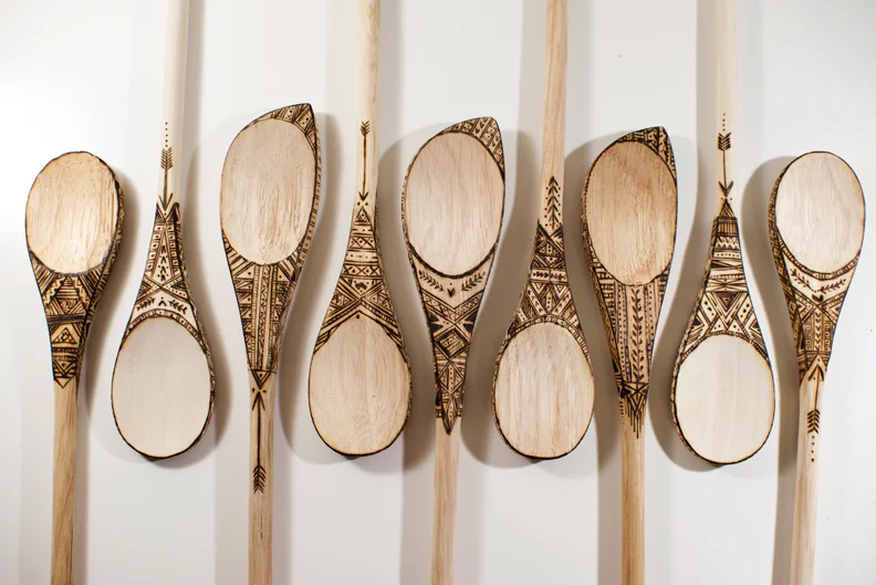 In the Studio: wood burned spoons — Becca Cahan