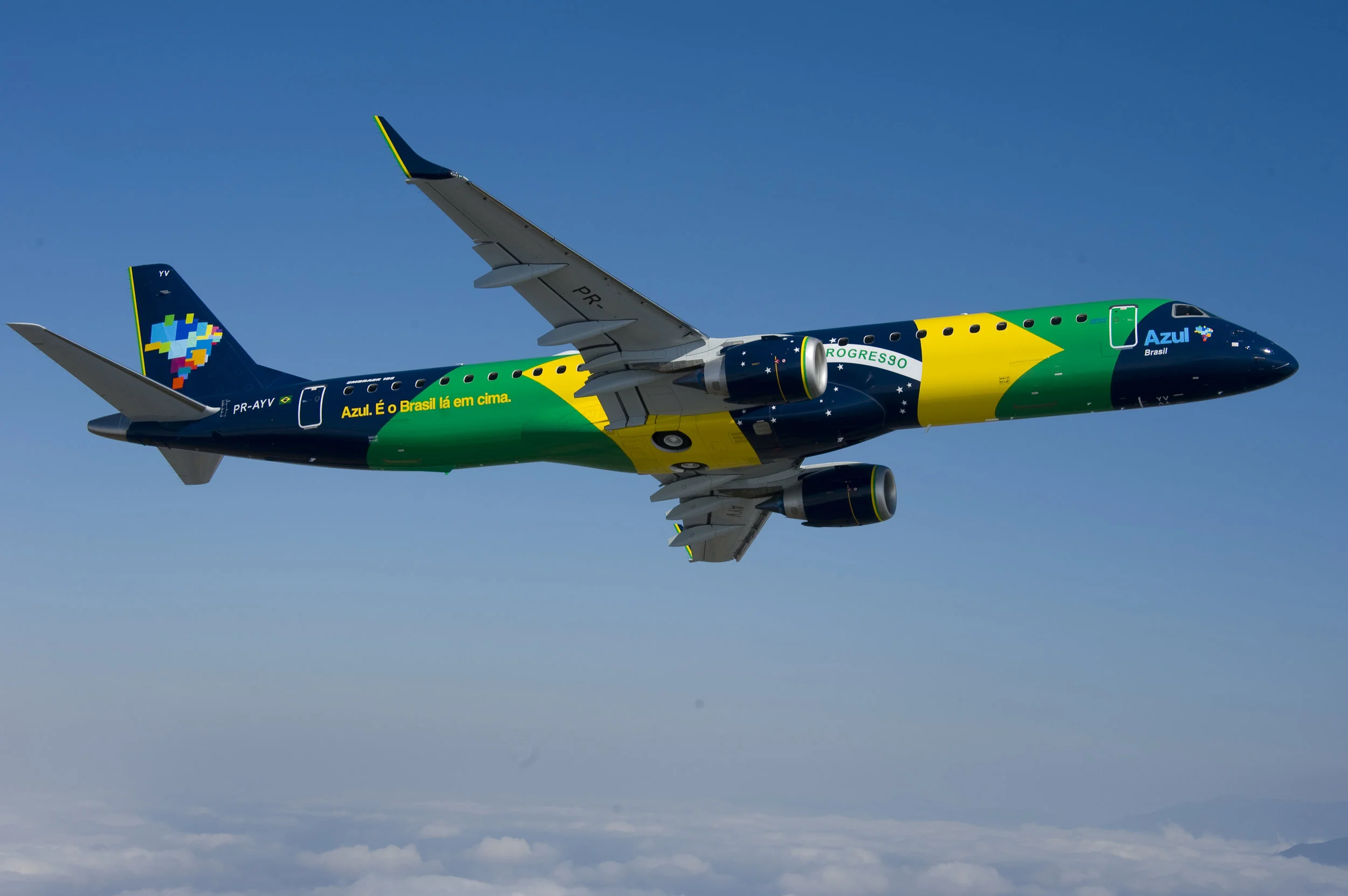 Ordem e Progresso: Azul flies the Brazilian flag — Allplane