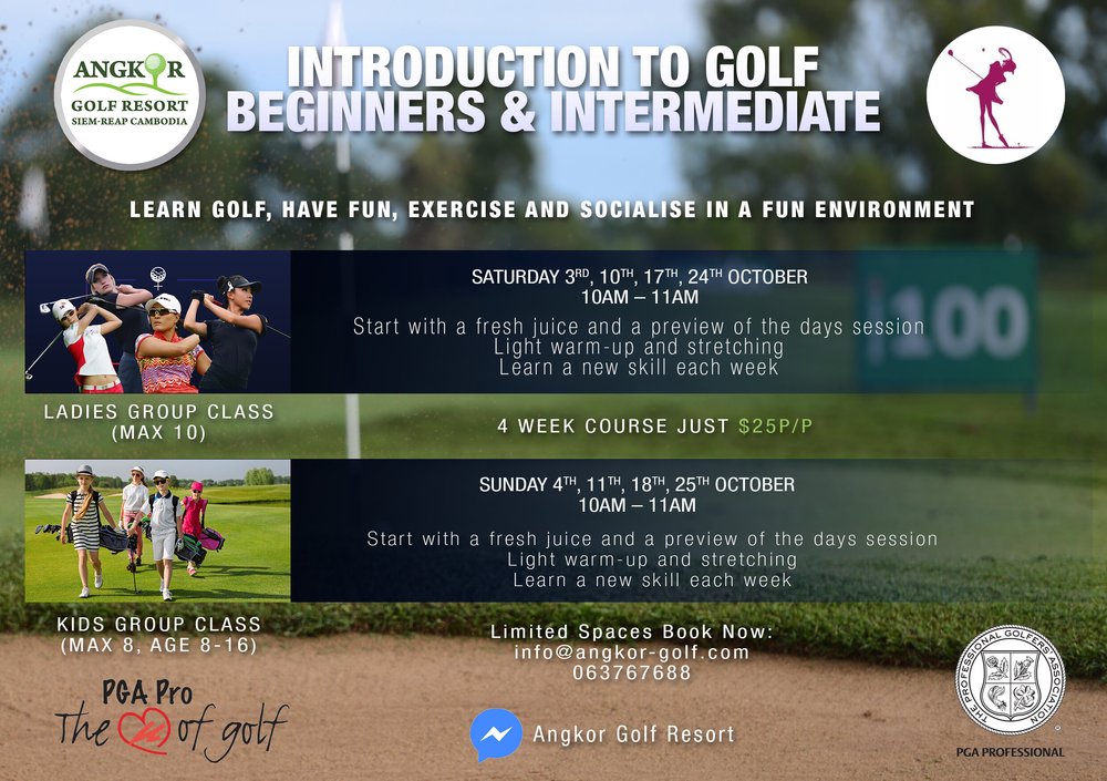 Introduction to golf beginners and intermediate — Angkor Golf Resort