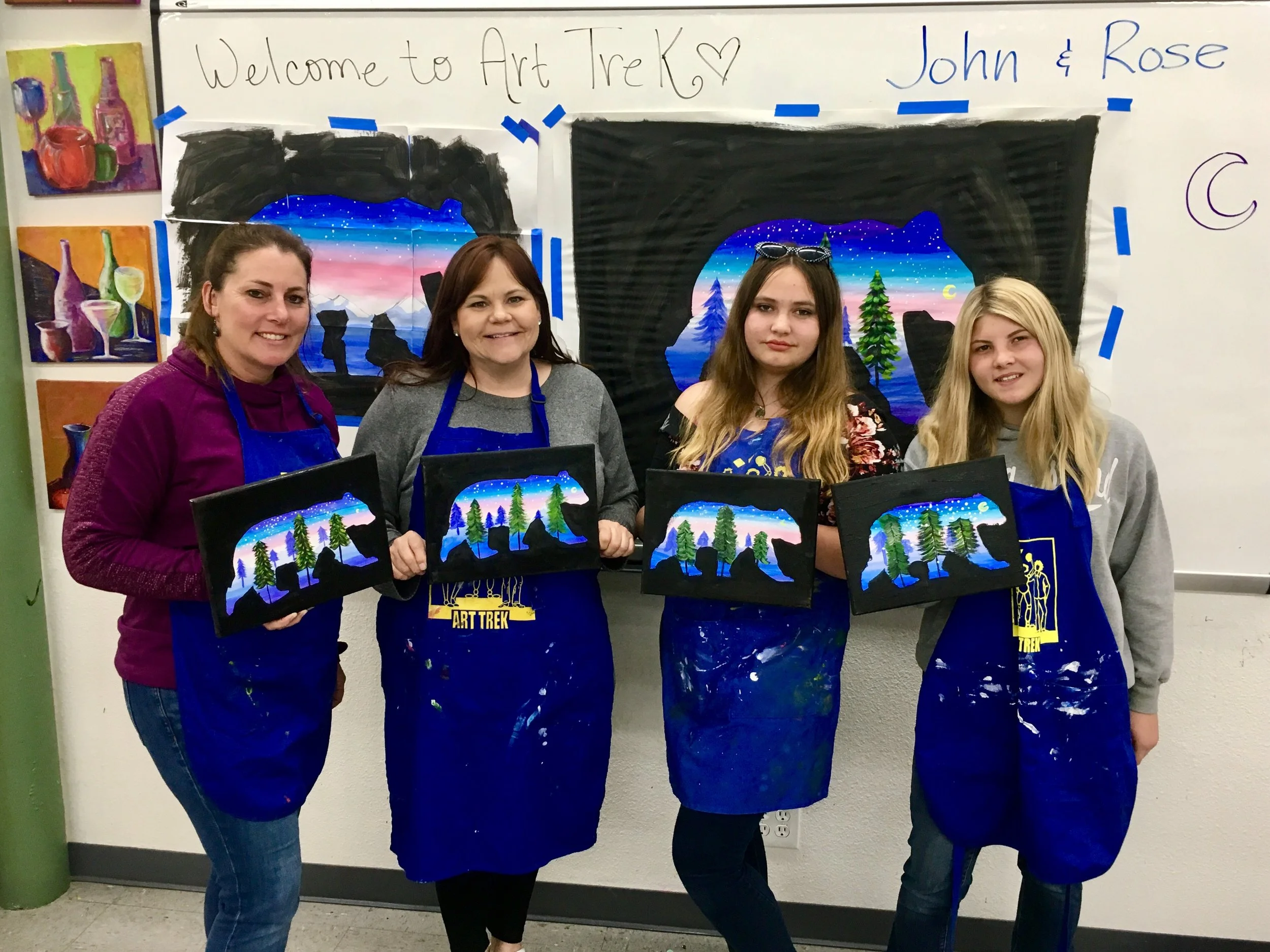 Last Friday: Family Paint Night! — Art Trek