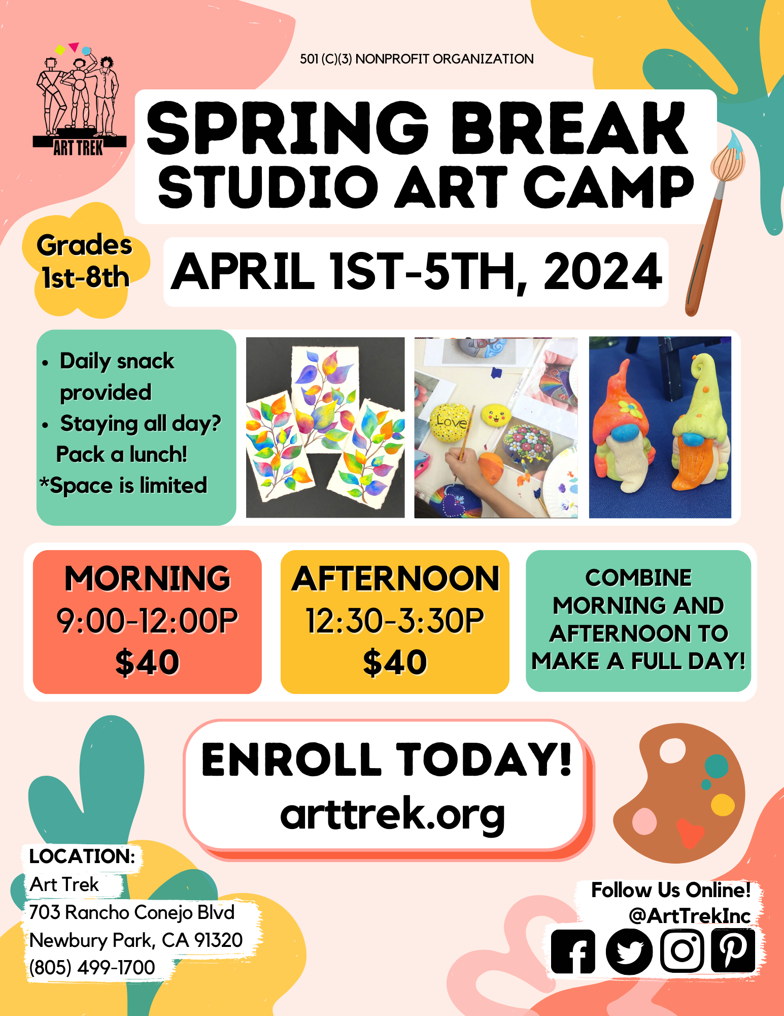 Spring Break Studio Art Camp — Art Trek