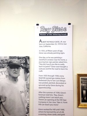 Rey Giese, sign painter show at Kaleid Gallery — FRANCES MARIN