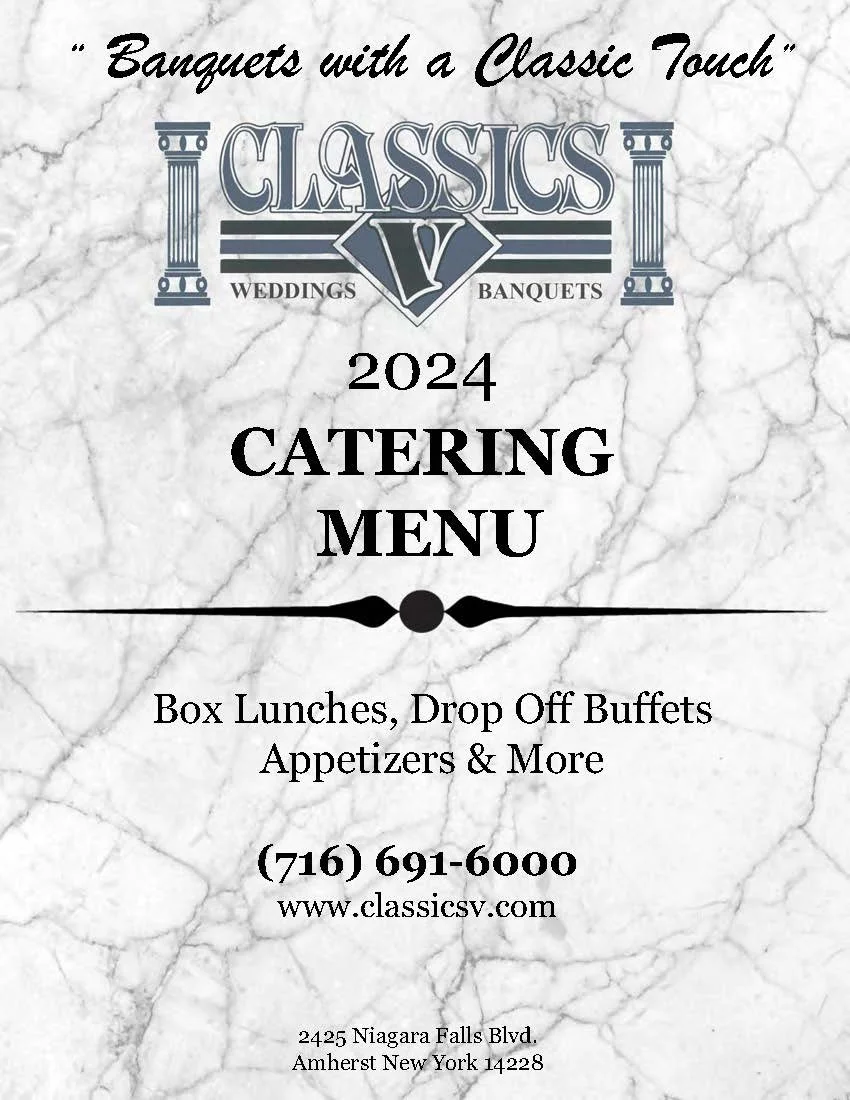Catering Menu Classics V Banquet & Conference Center