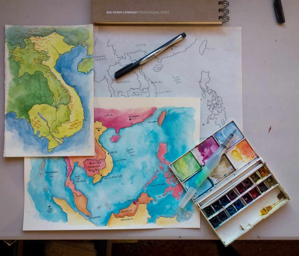 Travel Sketchbook Tips - Number One: Draw an Overview Map — Kristin Link