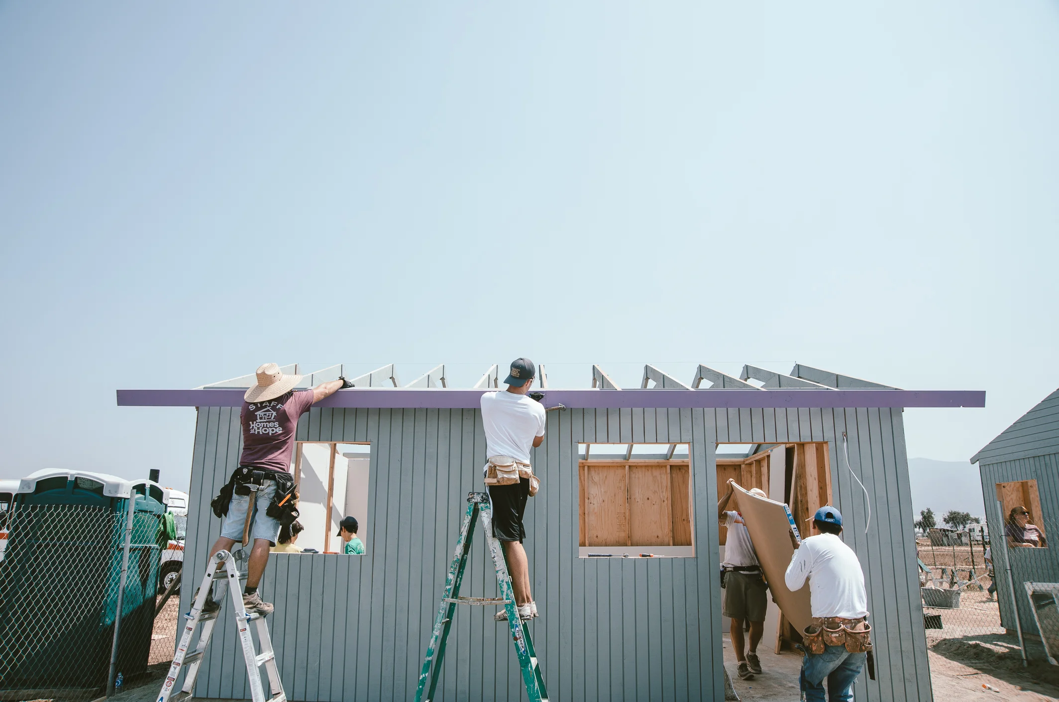 People Building House